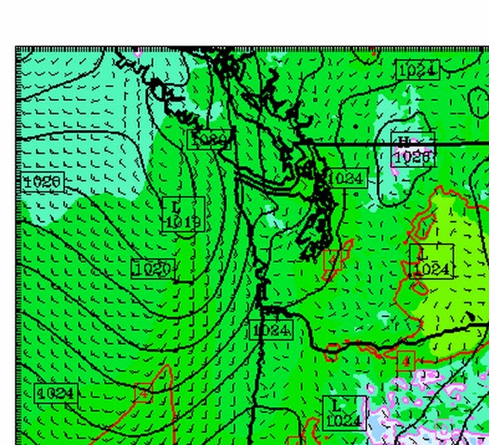 Cliff Mass Weather Blog: Westerly Surge Down the Strait of Juan de Fuca