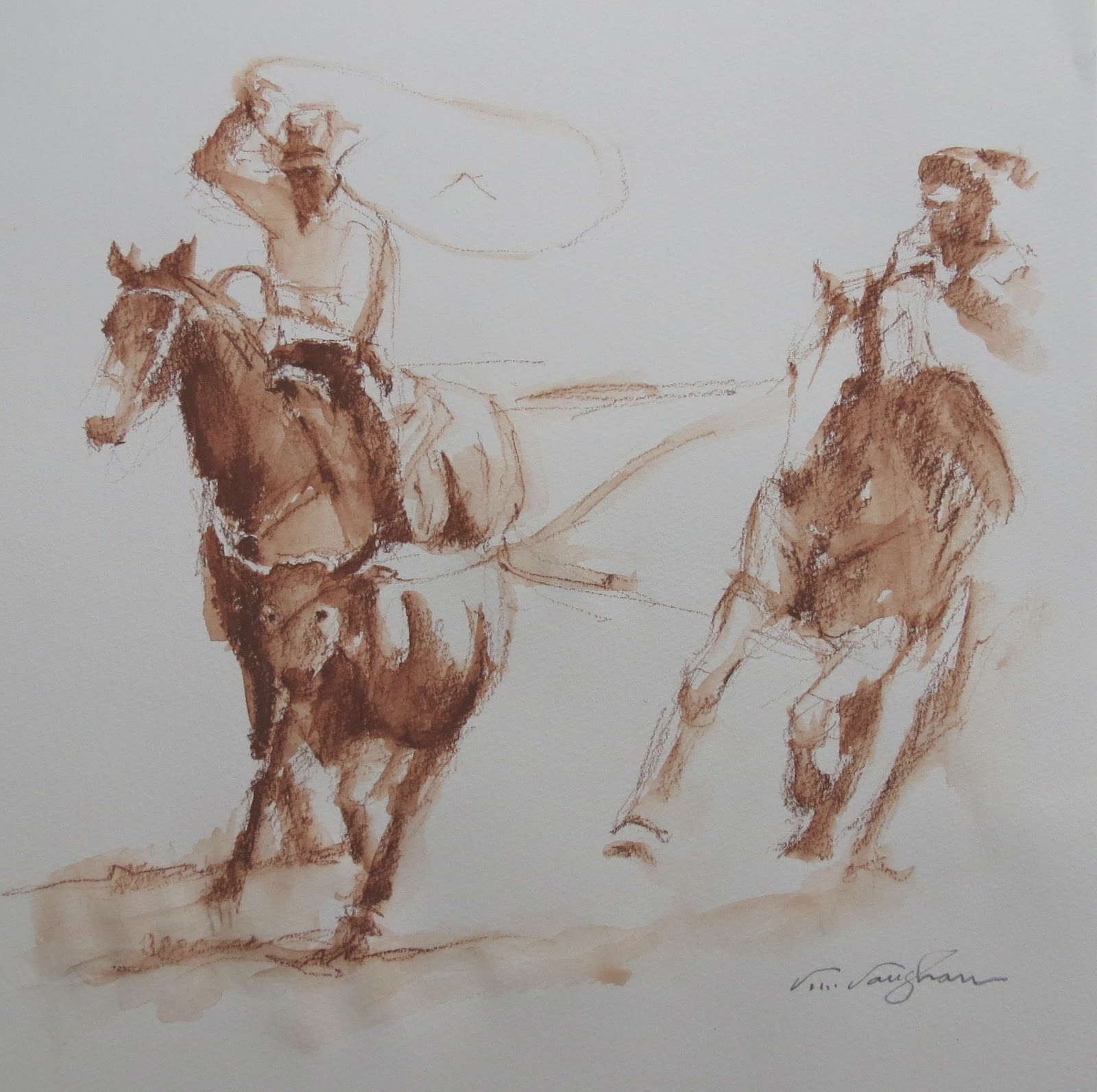 V....Vaughan Arts: Sketch-Team Ropers