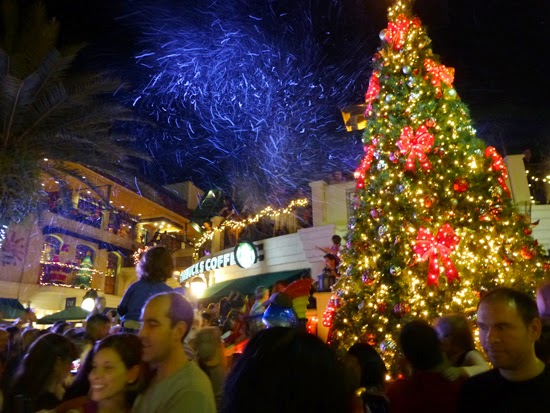 Coconut Grove Grapevine: CocoWalk Christmas tree lights up the night