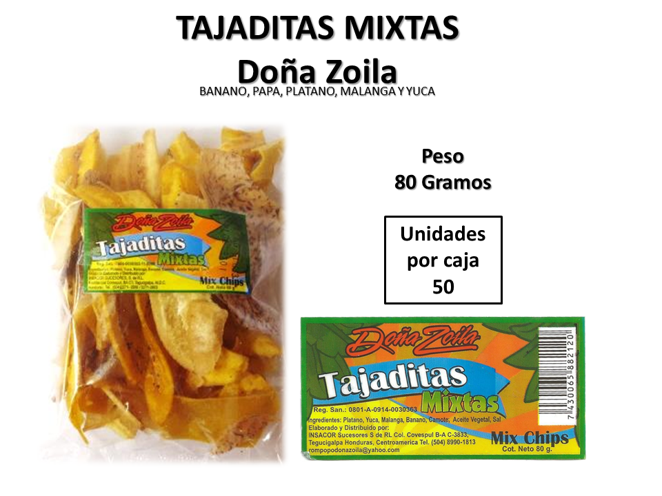 Productos Doña Zoila: Tajaditas Mixtas (Banano, papa, platano, yuca y ...