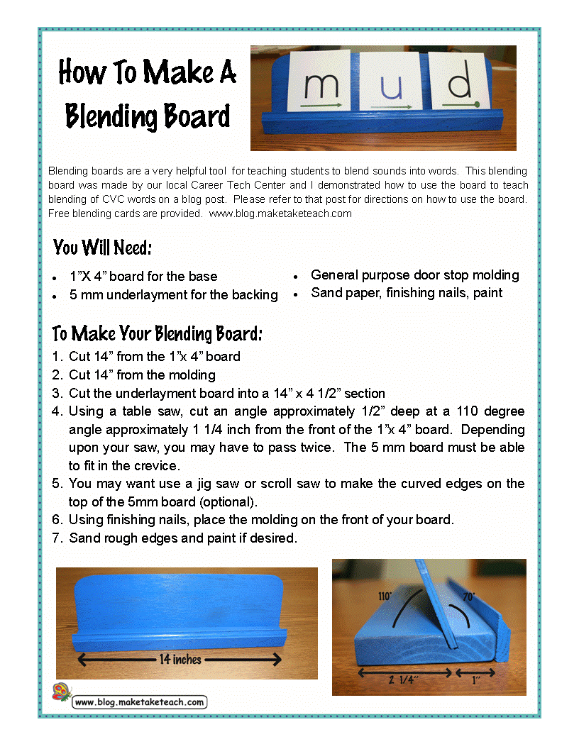 Classroom Freebies Too: Blending Boards