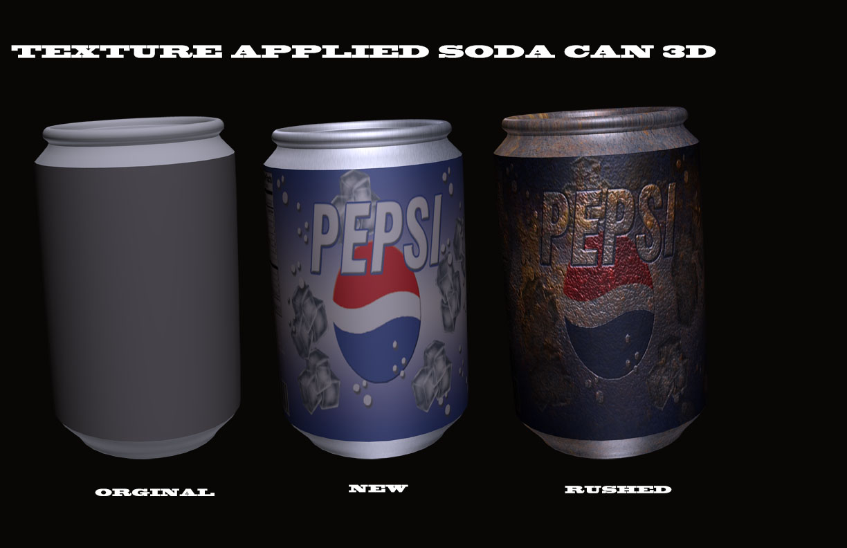 ART IS A WAY OF LIFE: my texture soda can 3d