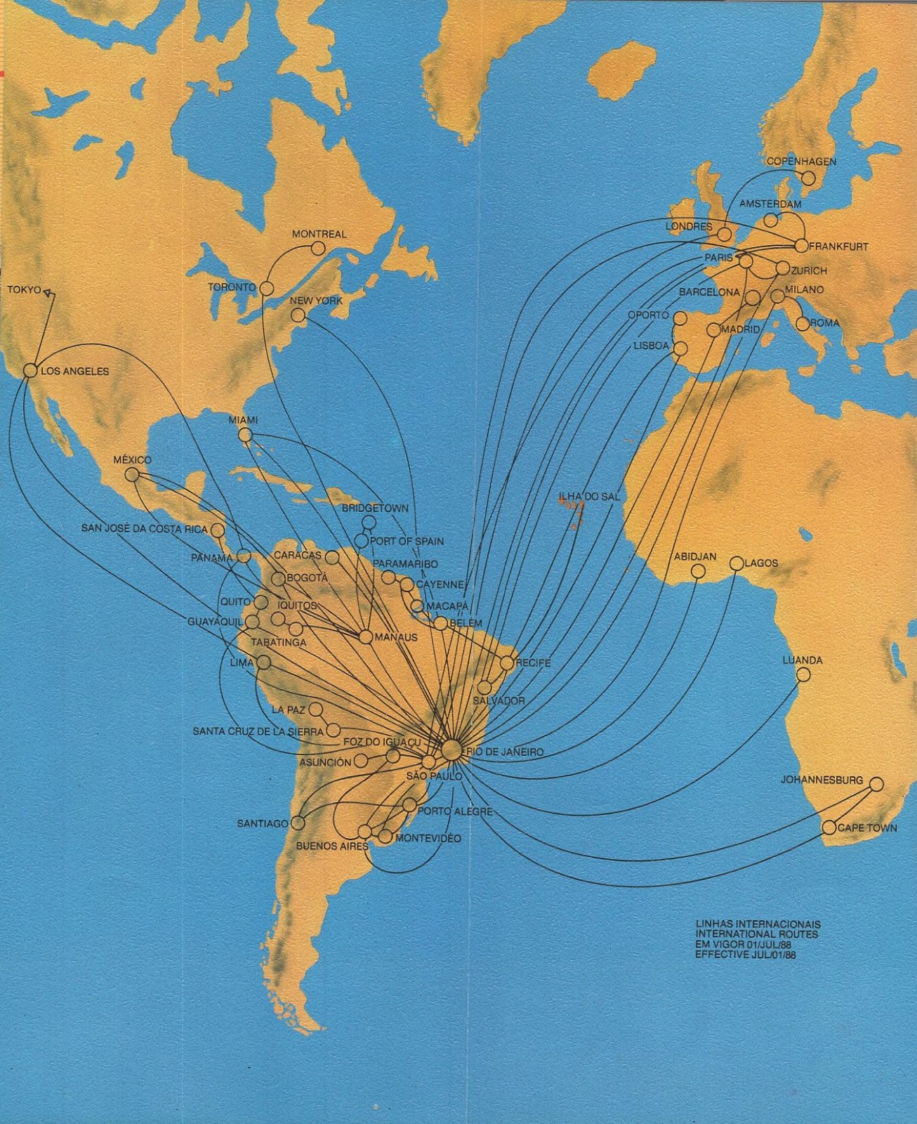 Airline memorabilia: Varig (1989)