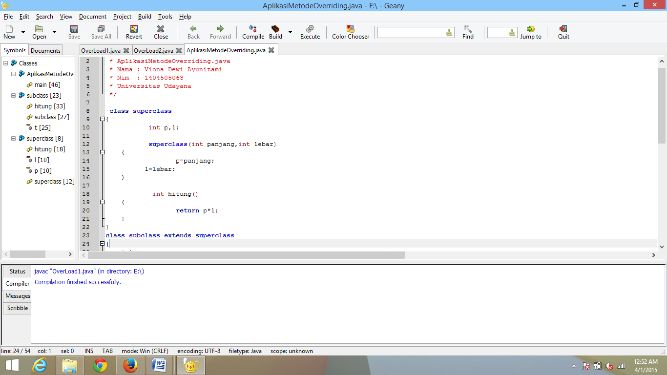 Contoh program overloading dan overriding pada java - dvnelo Contoh program overloading dan overriding pada java - dvnelo