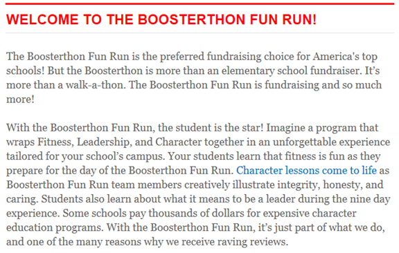 Jillian's Just Tinkerin' Around!: Boosterthon Fundraiser