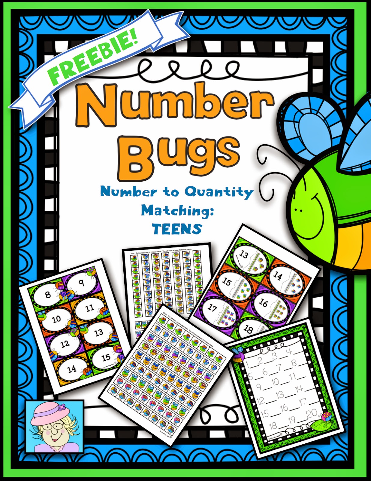 Teacher Tam's Educational Adventures: Teen Number Bugs FREEBIE in the ...