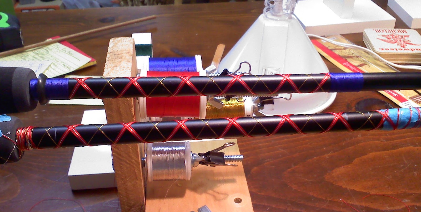 Dave's Fly Bench: Wrapping up my rod wrapping rodeo