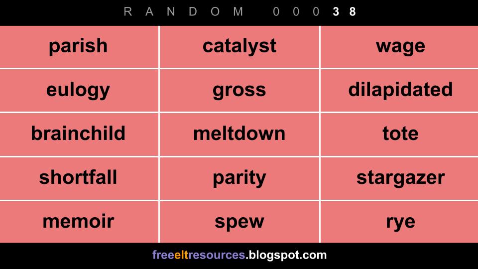 VOCABULARY: Random 00038