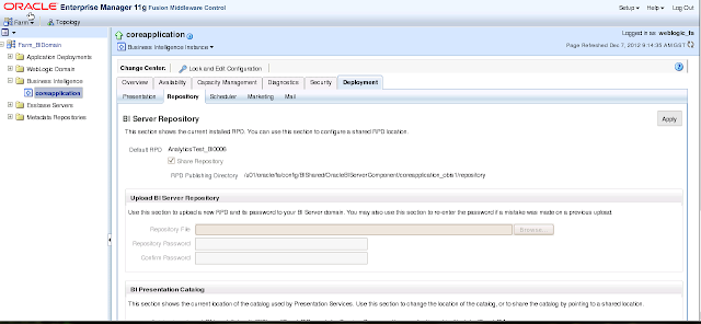 Oracle Fusion Applications: Loading RPD File in Fusion Applications