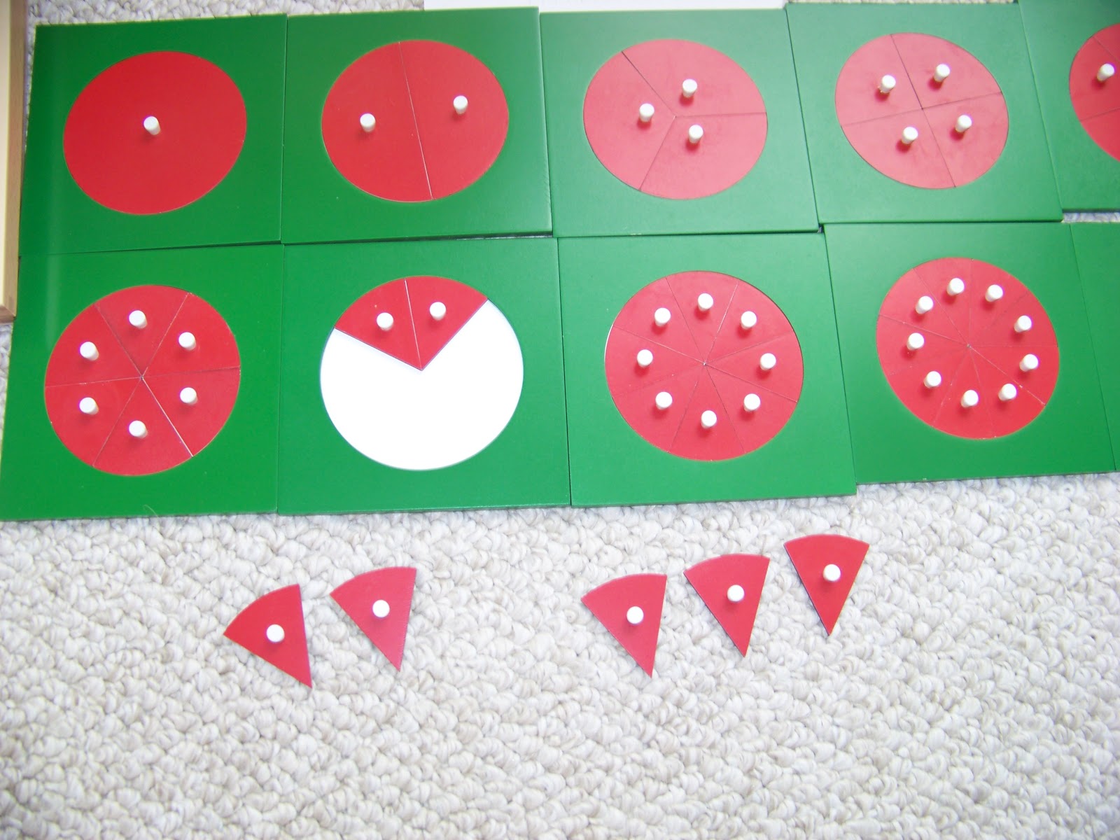 George Family - Montessori At Home: Montessori Fractions - Beginning ...