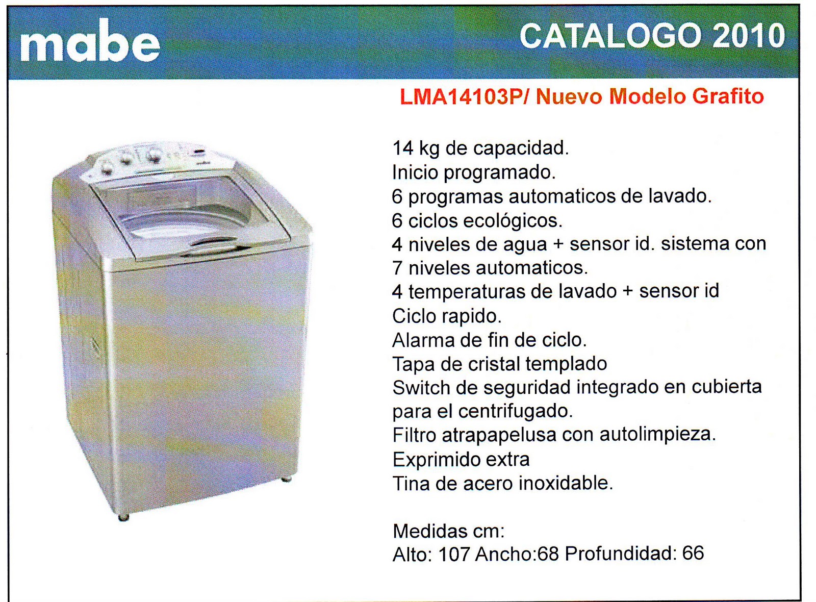 MUEBLERIA JORDY: CATALOGO - MARCA MABE