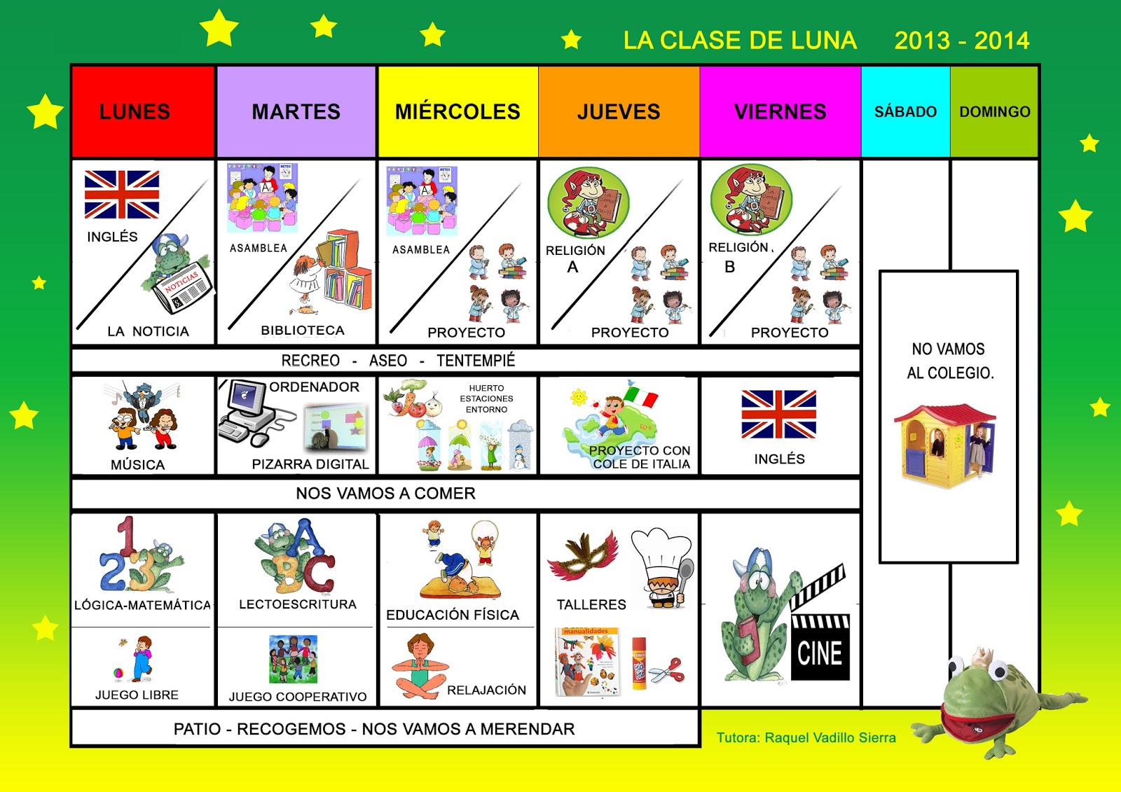 LA CLASE DE LUNA: HORARIO ESCOLAR - CURSO 2013-2014