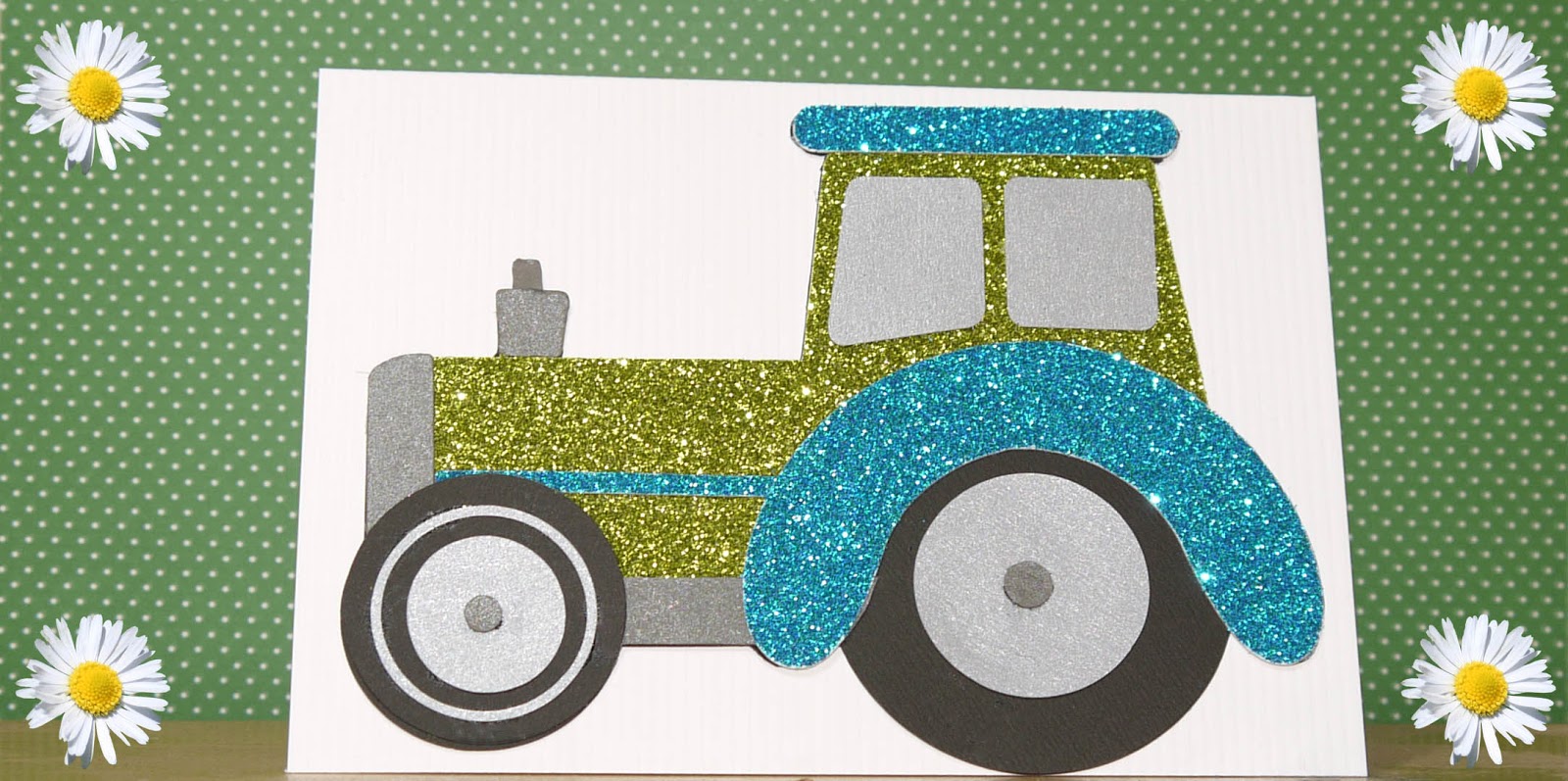 Silhouette UK: Sparkly Tractor card for a special birthday