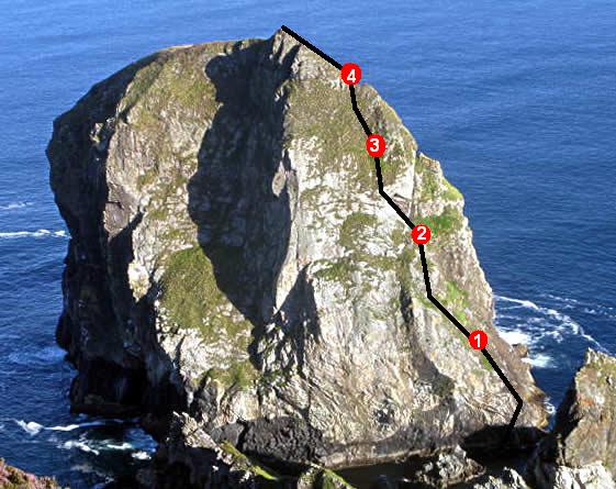 Donegal Rock Climbing. Unique Ascent: Tormore Island, Ireland's highest ...