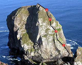 Donegal Rock Climbing. Unique Ascent: Tormore Island, Ireland's highest ...