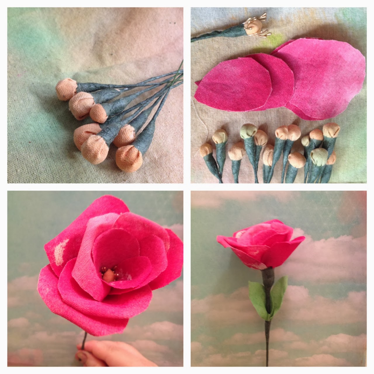 handmadelife: PROJECT OF THE WEEK - HAND DYE AND FABRIC FLOWERS