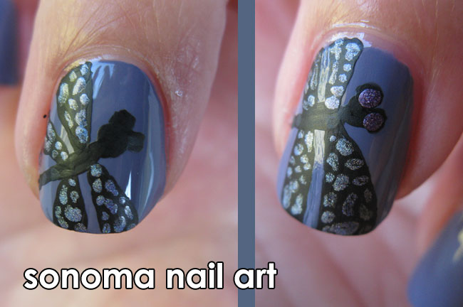 Sonoma Nail Art: Dragonflies Holo