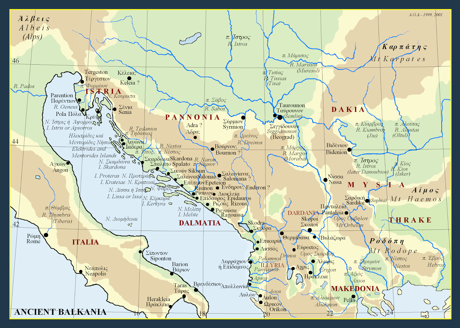 Metron Ariston: Maps of ancient Balkans