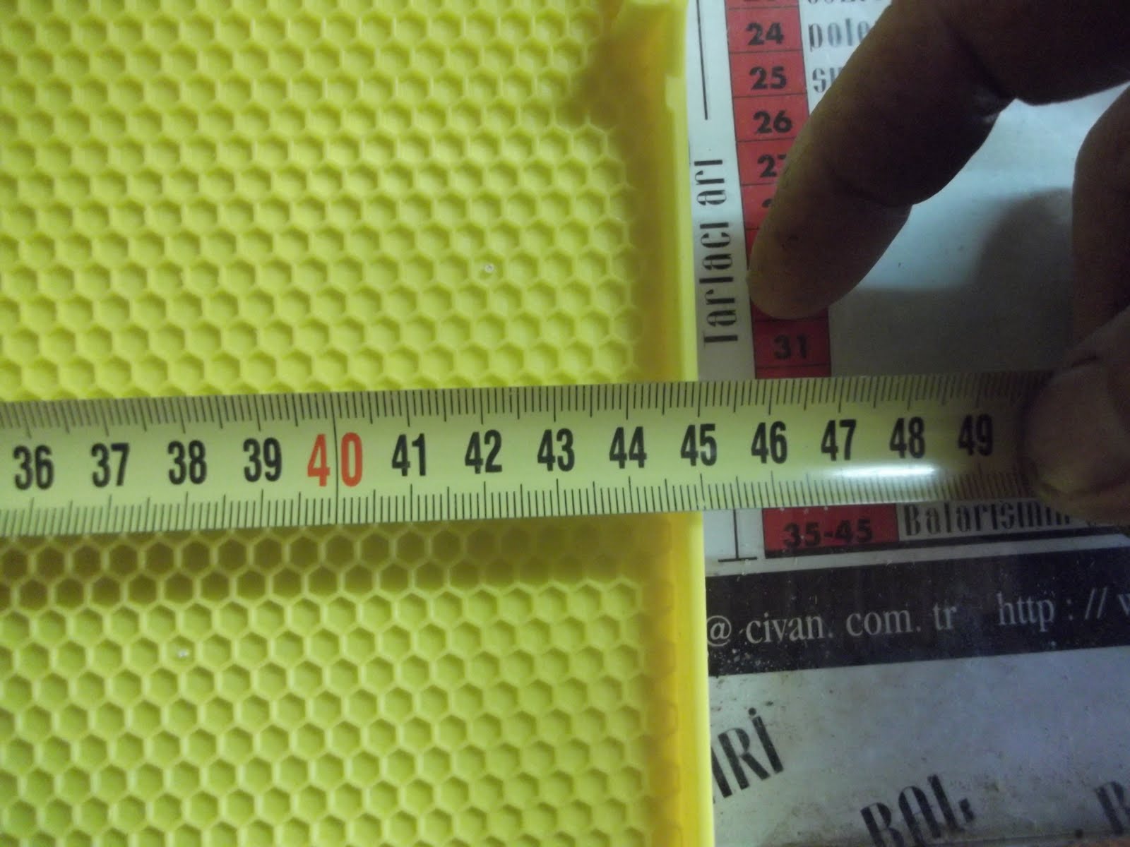 MURAT AKIN - ARICI: Plastik petek ve çerçevesi: