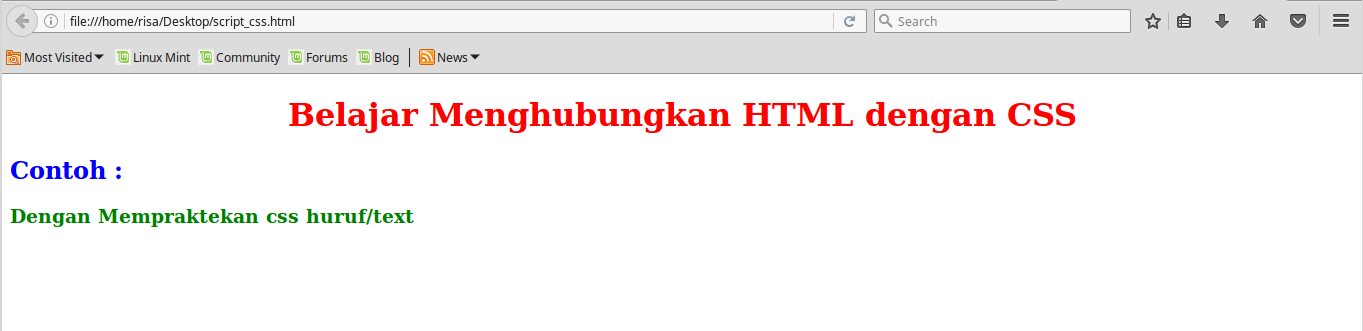 Menghubungkan HTML dengan CSS - Risanurhaeni