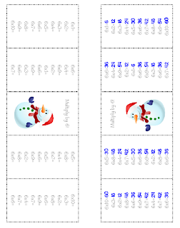 I heart Science kids: Snowmen Multiplication Tents
