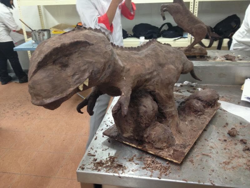 Pastry Artistry: Dinosaur Chocolate Sculpture ( T-Rex )