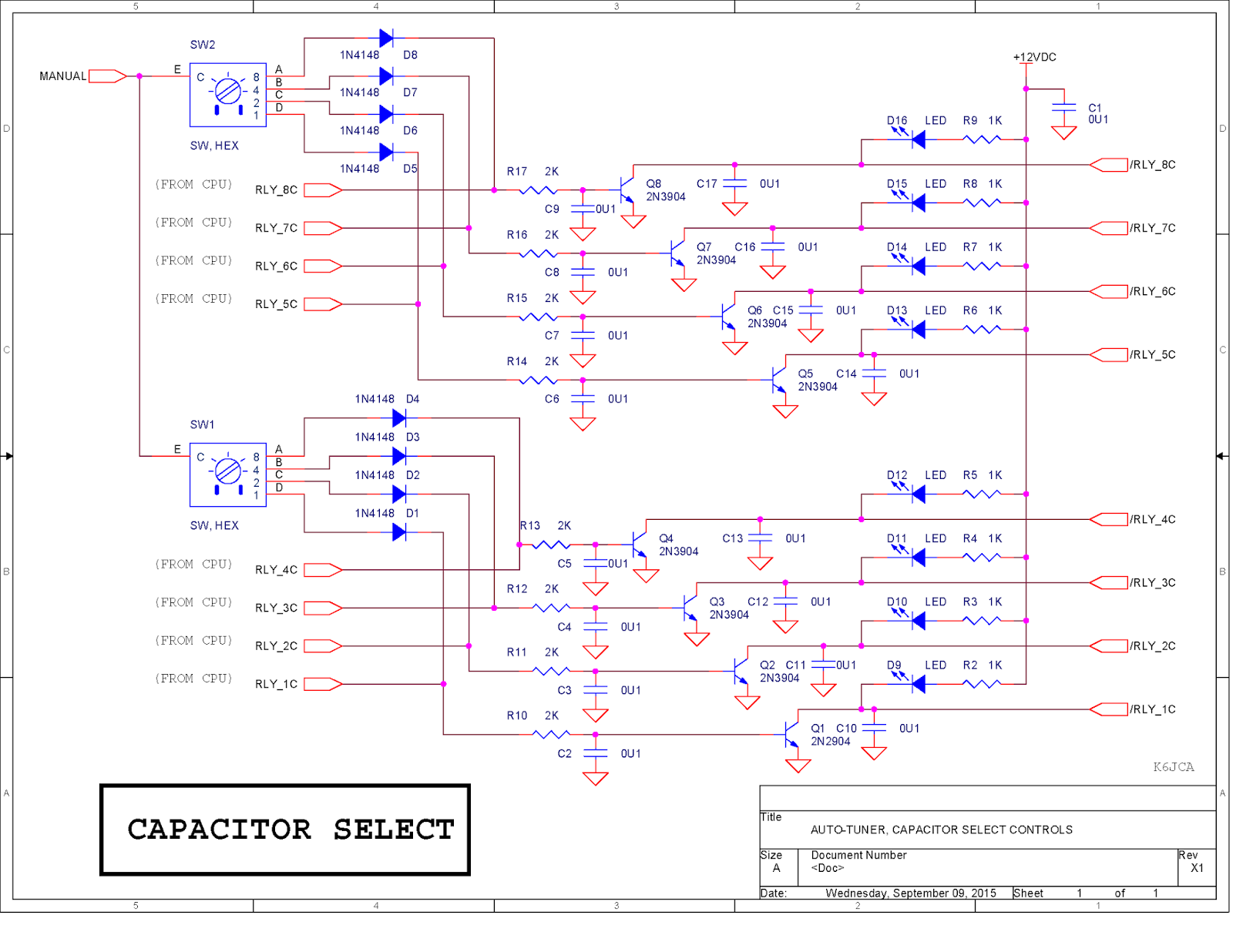 K6JCA: Antenna Auto-tuner Design, Part 7: Build, Phase 1
