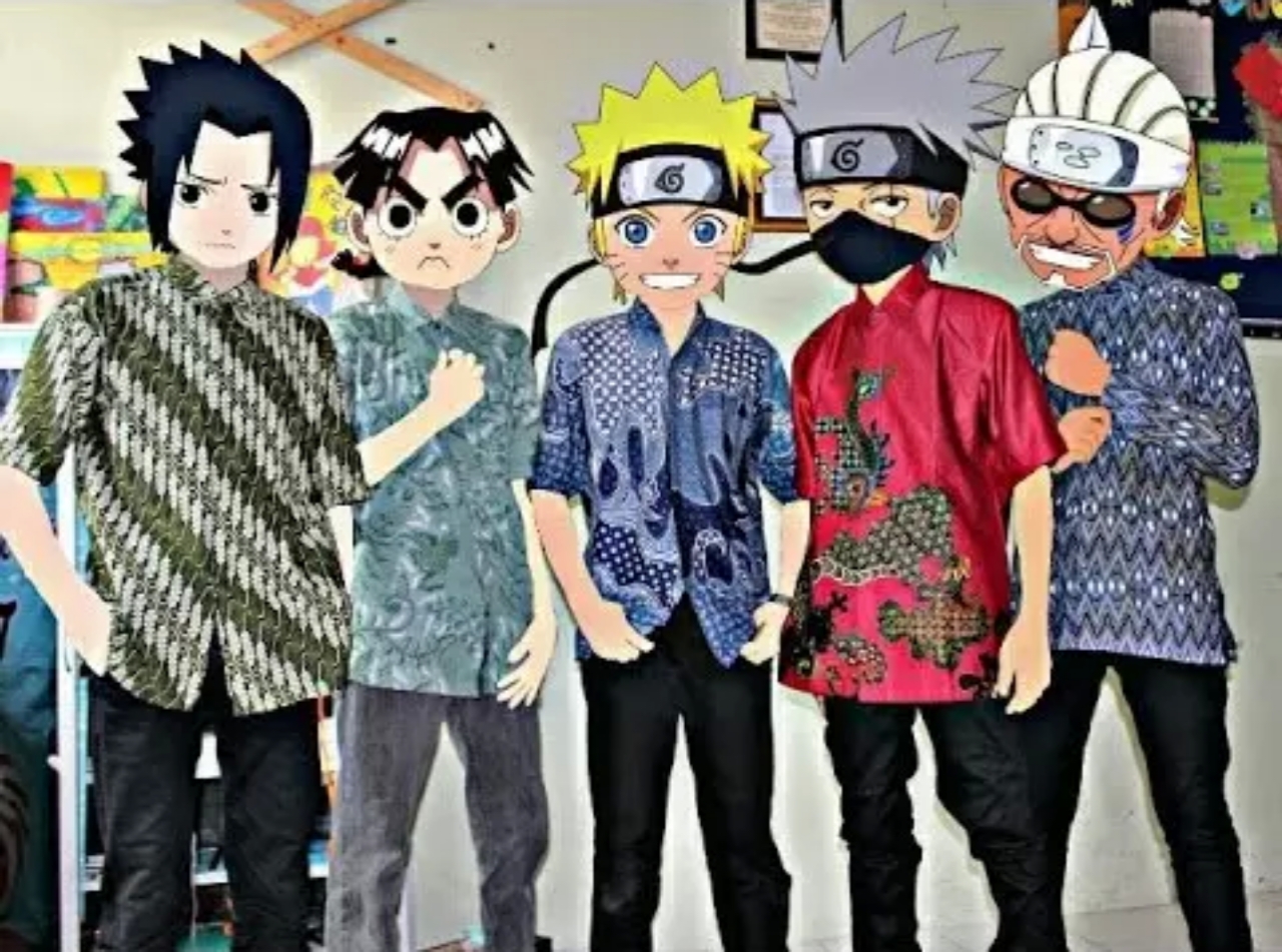Deretan Foto Keren Anime Naruto Pakai Batik Indonesia