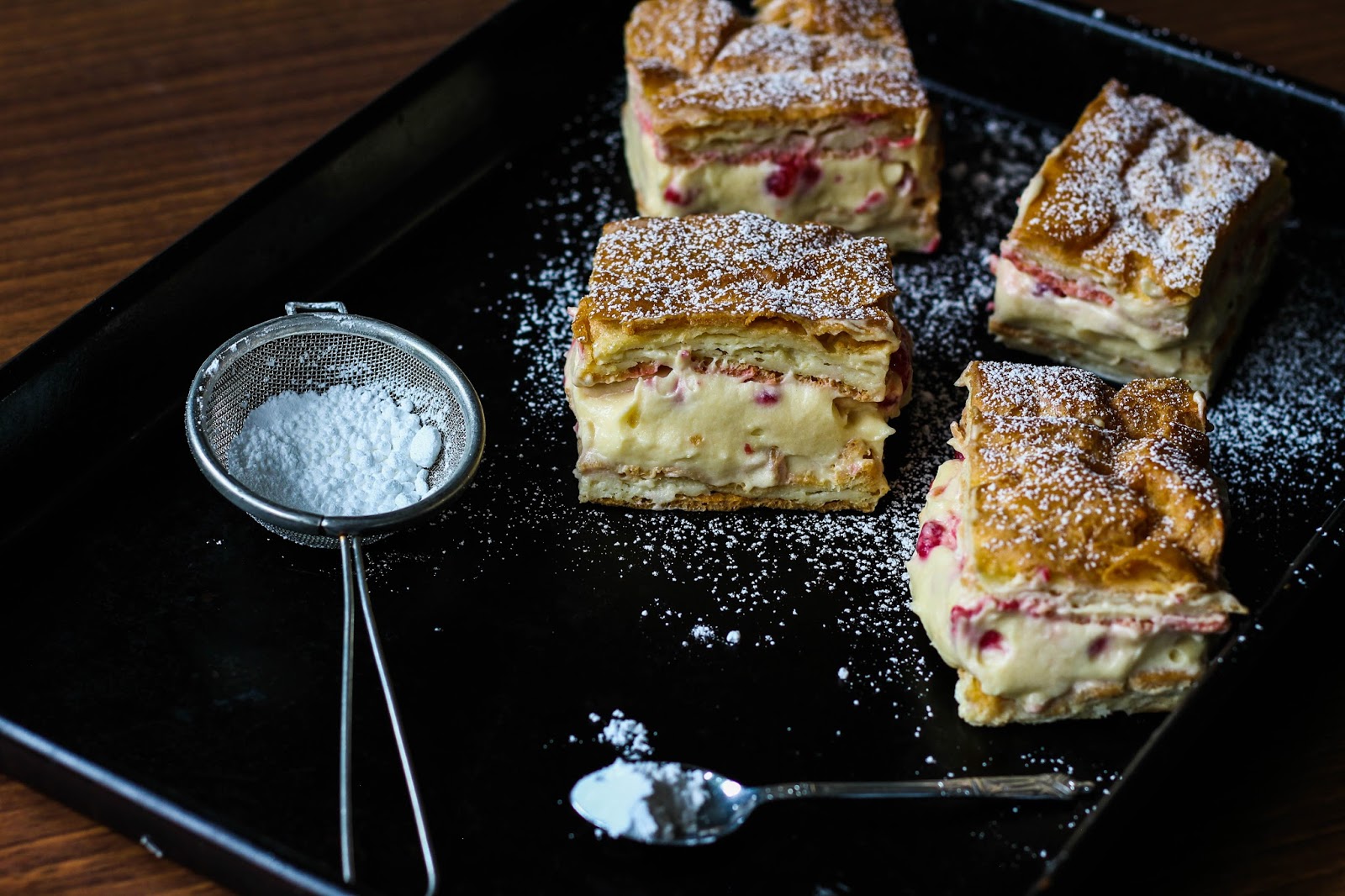 The Spoon and Whisk: Polish Vanilla and Raspberry Ripple Custard Slice ...
