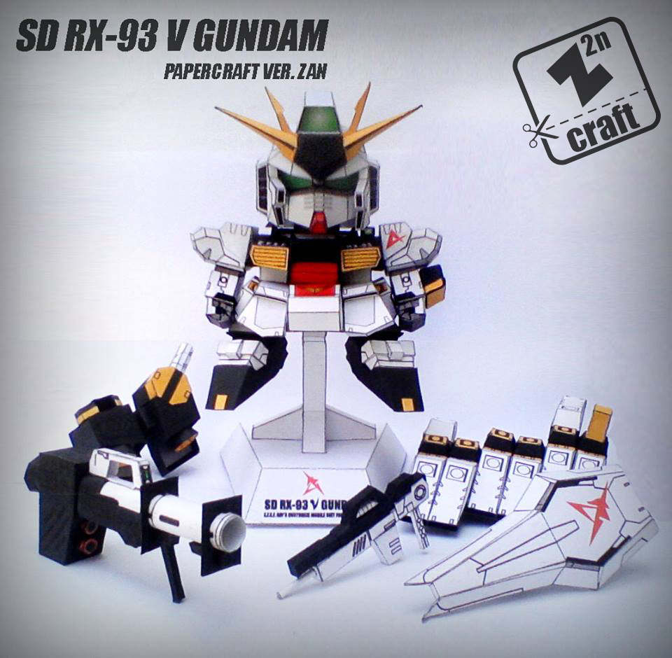 SD RX-93 V Gundam ver.zan Papercraft | Papercraft Paradise ...