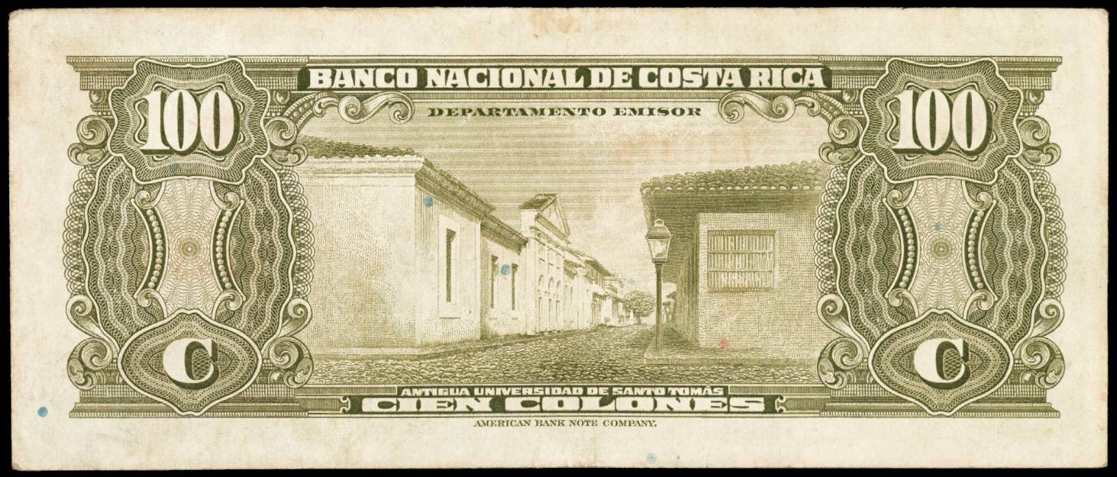 Costa Rica 100 Colones banknote 1949|World Banknotes & Coins Pictures ...