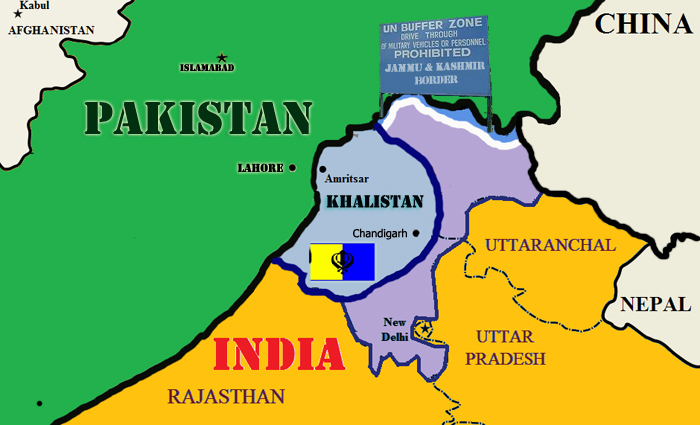 Khalistan Map In India - Scopalabor