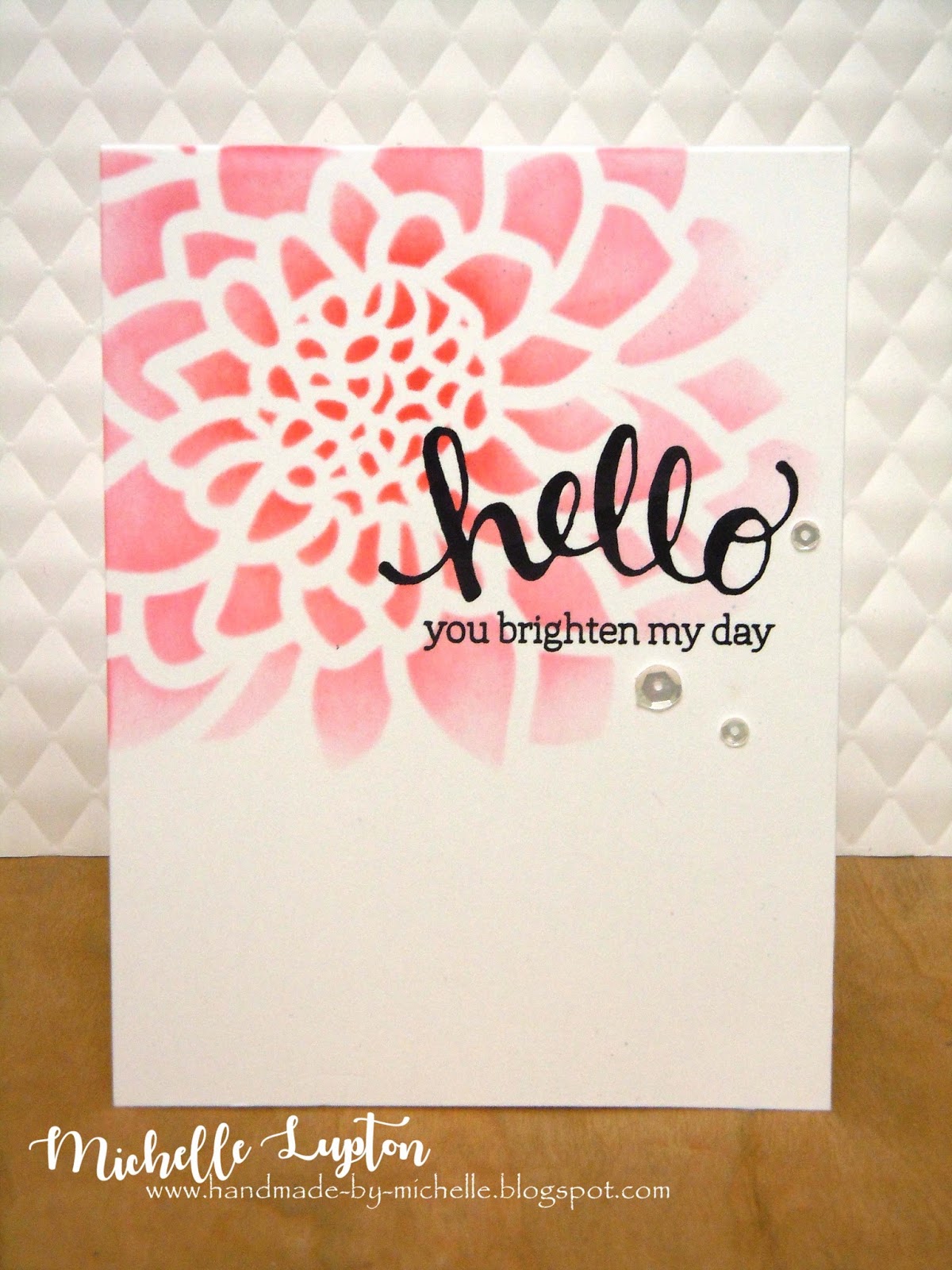 Handmade by Michelle: Quick and easy hello card