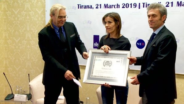Albanian journalist Klodiana Lala awarded with 'Free Speech' by ...