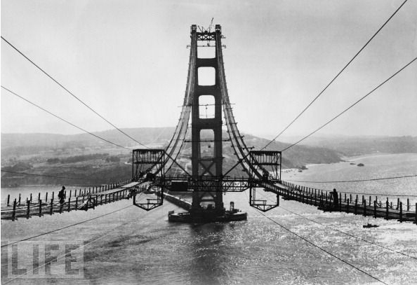 Building the Golden Gate Bridge ~ vintage everyday