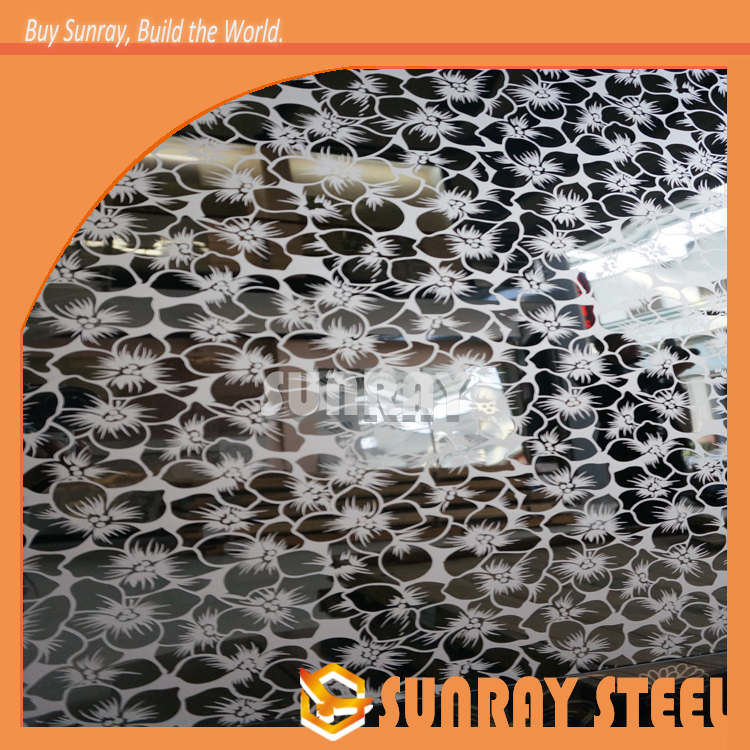 Sunray Steel - Holly: [ Sunray ] Etched Stainless Steel Sheets 13