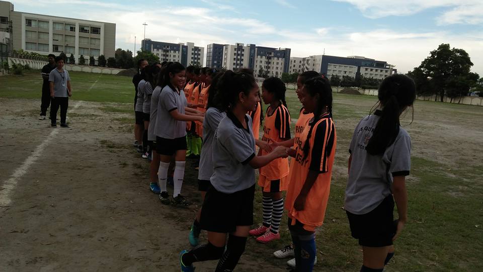 Parijat Academy: Friendly girls football match between Delhi Public ...
