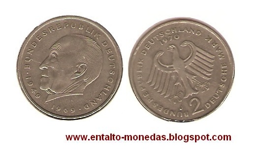 Moneda de 2 Marcos - ALEMANIA - Km#124 | Catalogo de Monedas