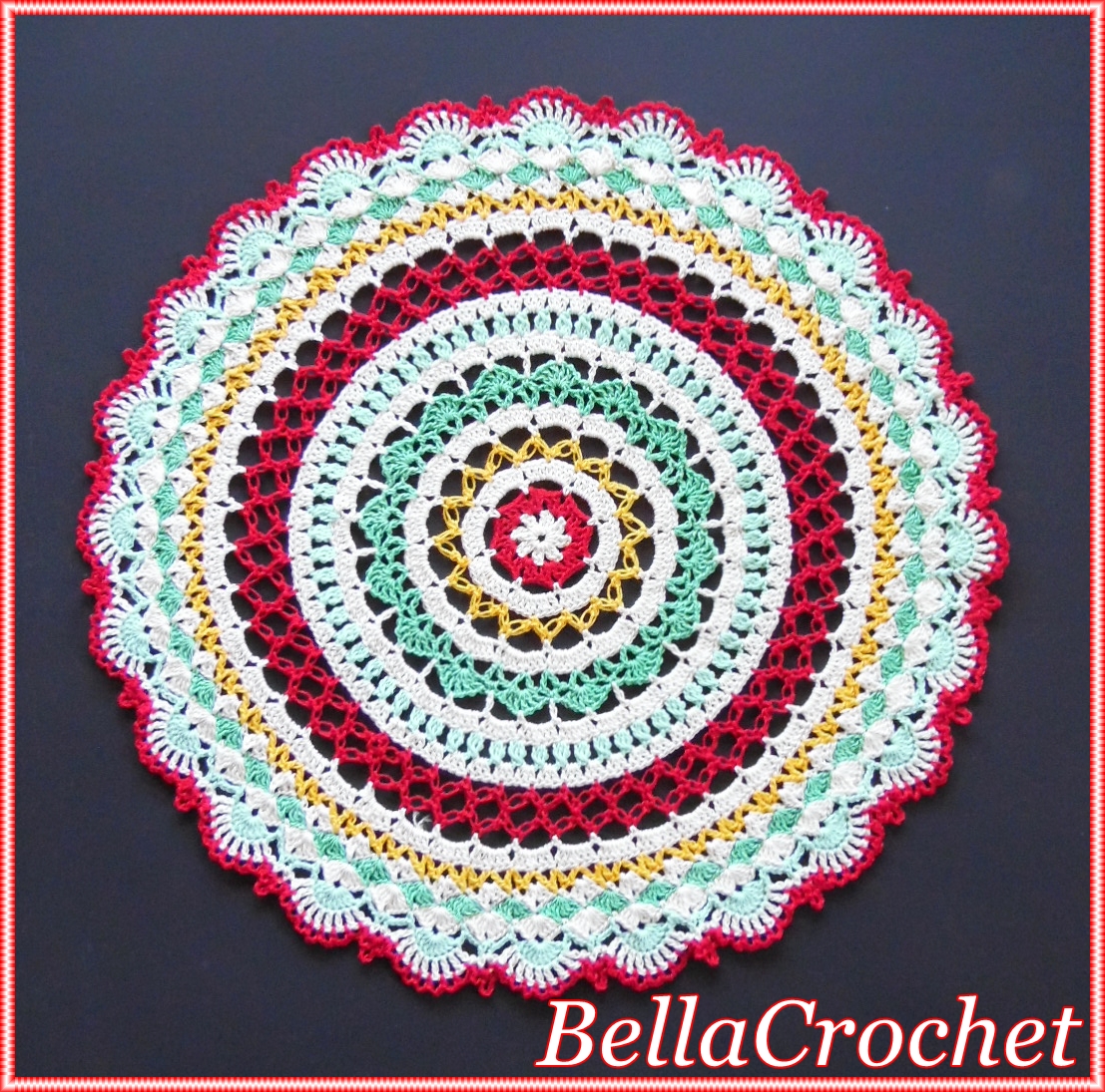 BellaCrochet: Sweet Memories Mandala Doily: A Free Crochet Pattern For You