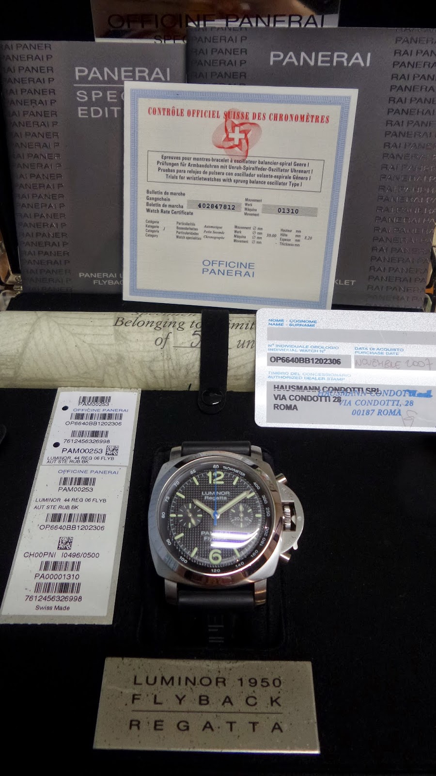 PANERAI PAM 253 REGATTA FLY BACK LIMITED 500 PCS (SOLD)