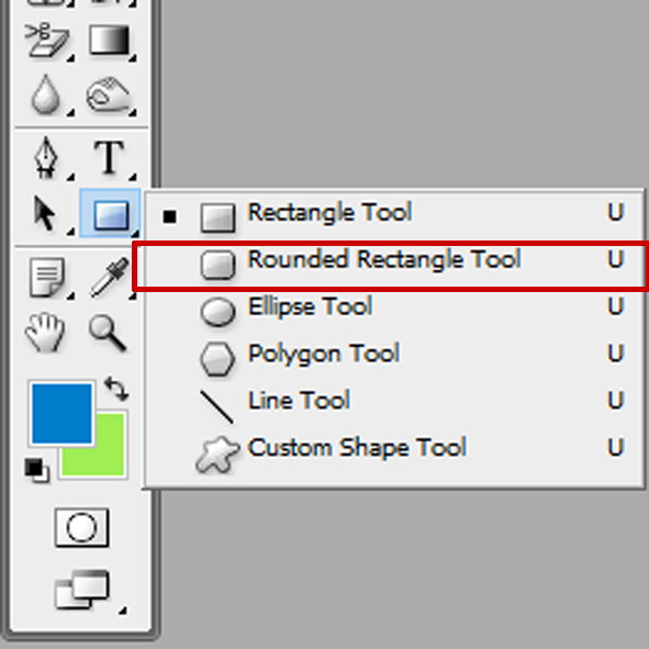 Can T Find Rounded Rectangle Tool In Photoshop