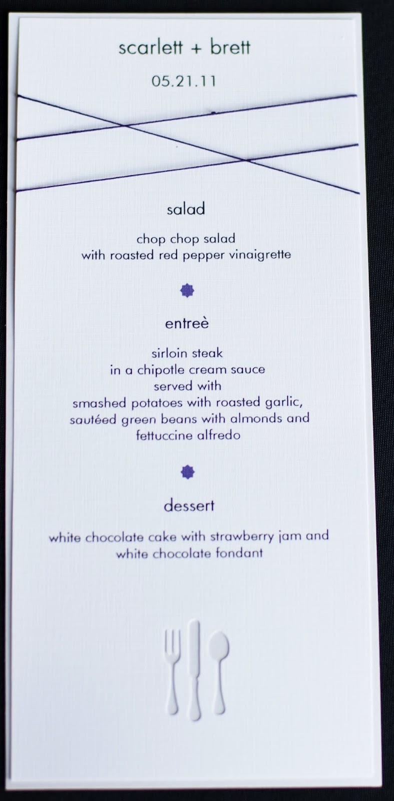 The Crafty Enginerd: DIY Wedding Menus