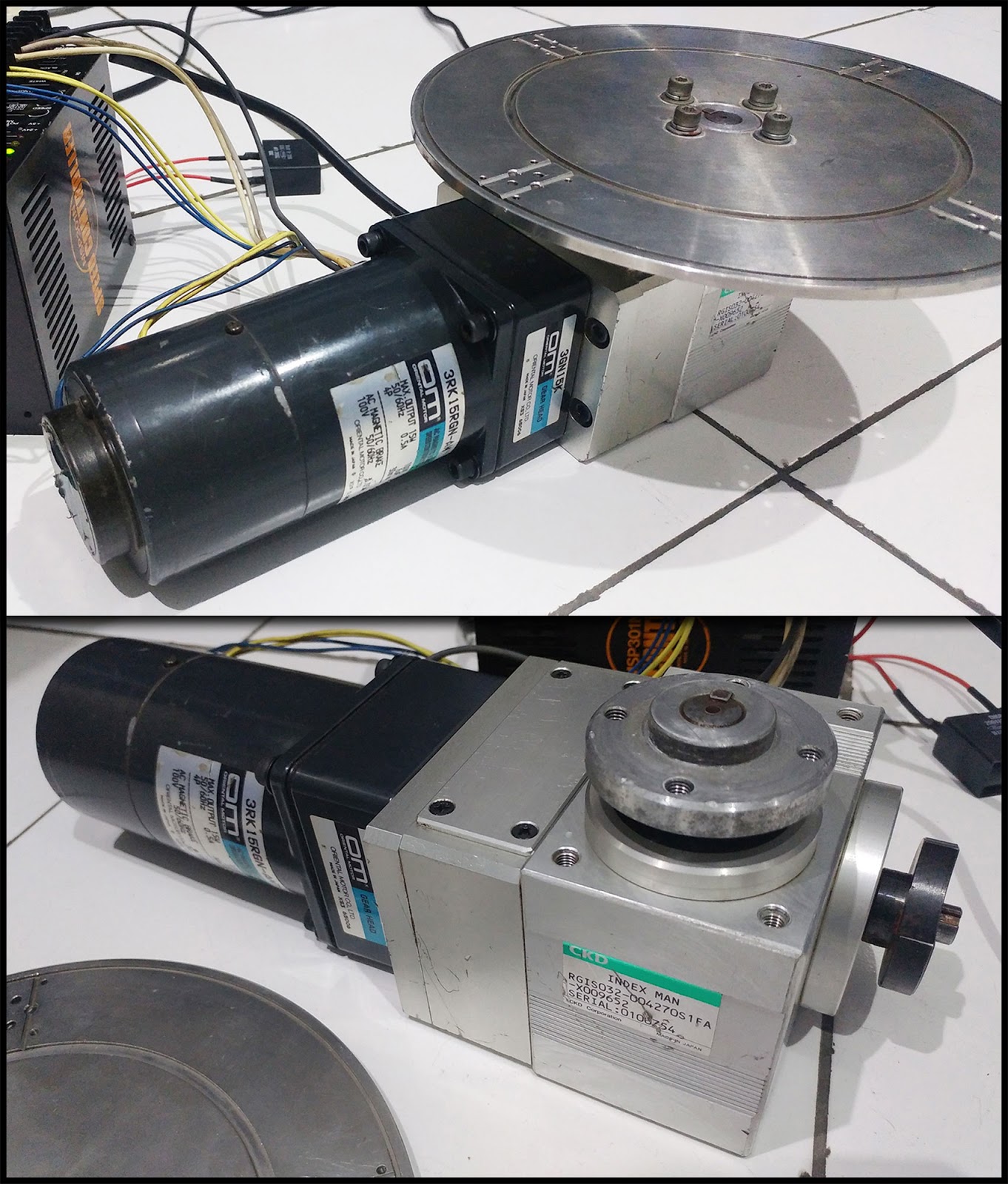 2nd MACHINE: Index gear AC magnetic speed control motor set 3RK15RGN-AM ...