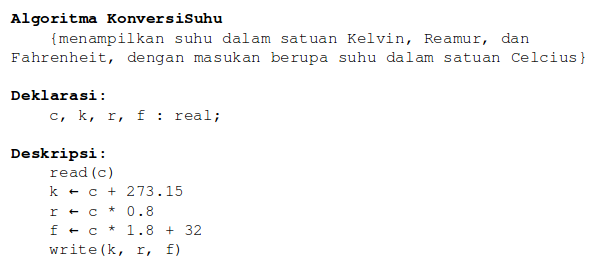 Algoritma Konversi Suhu (C++ dan Pascal) - Develop 251