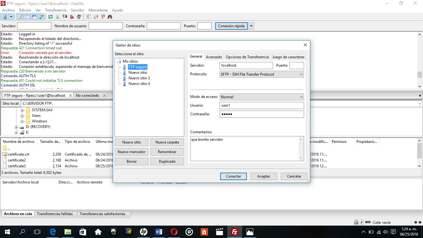 COMUNICACION DE DATOS LAB. 1SC231: LAB 7 COMO REALIZAR UN SERVIDOR SFTP ...
