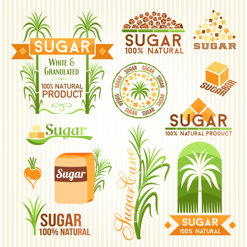 Блог Колибри: Sugar labels with logos vector material