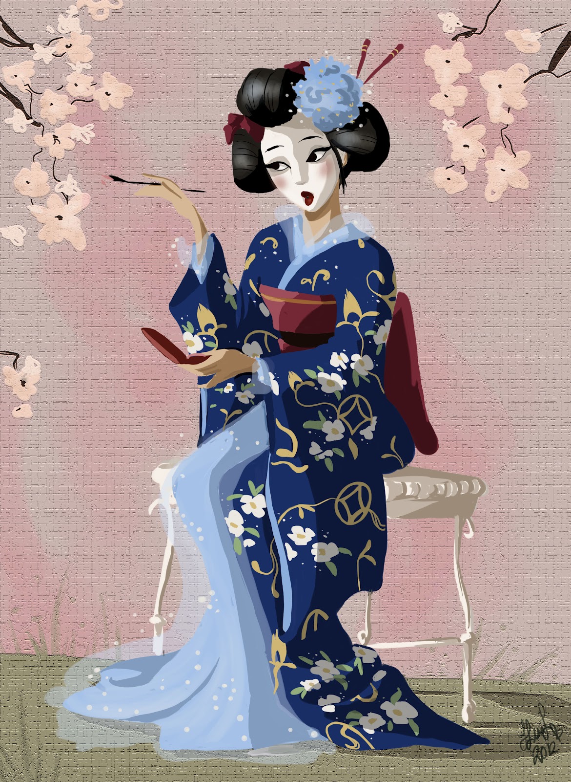 Lisa's Animation Blog: Naughty Chef and Pretty Geisha