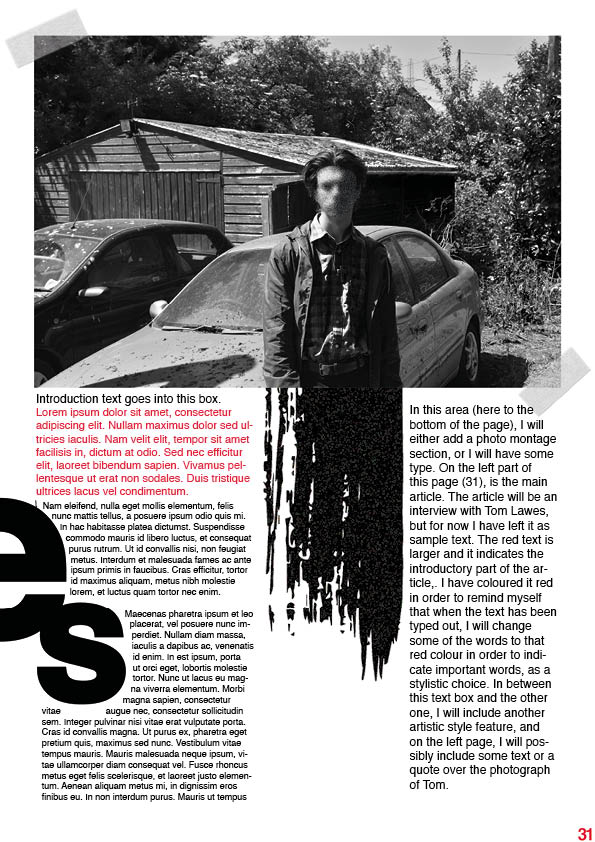 A-Level Media Studies: Magazine rough drafts