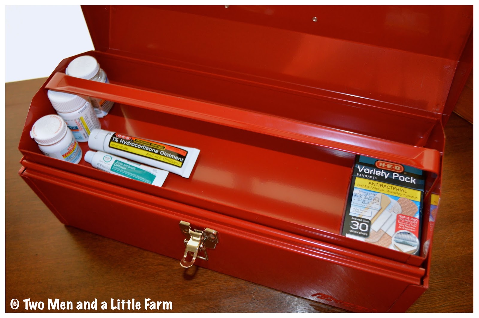 Two Men and a Little Farm: RED METAL FIRST AID KIT DIY