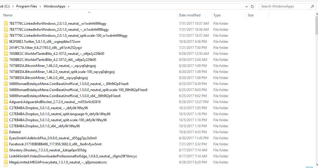 Get Access to WindowsApps Folder in Windows 10